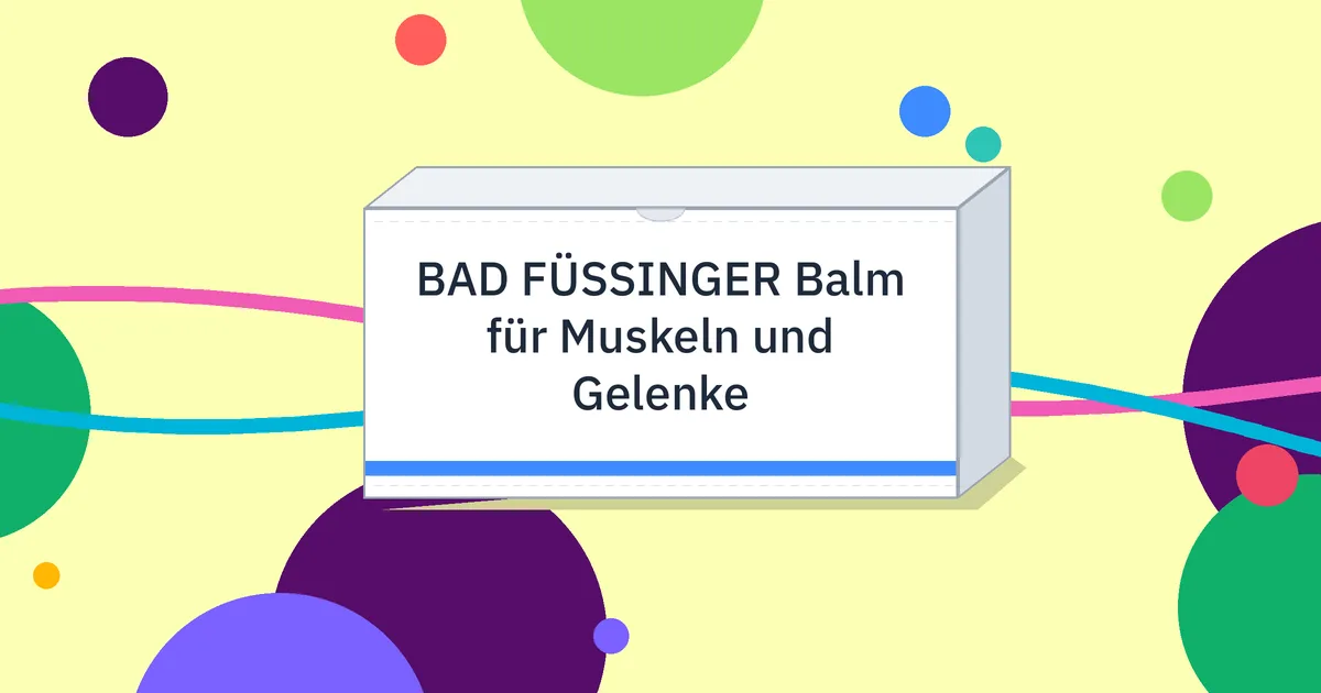 Symbolbild: Packung mit der Aufschrift BAD FÜSSINGER Balm für Muskeln und Gelenke (PZN 16395526) – Verfügbarkeit und Bezug in Apotheken in Frankfurt am Main