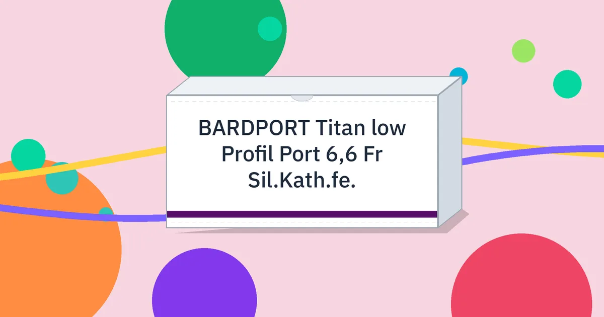 Symbolbild: Packung mit der Aufschrift BARDPORT Titan low Profil Port 6,6 Fr Sil.Kath.fe. (PZN 02754849) – Verfügbarkeit und Bezug in Apotheken in Frankfurt am Main
