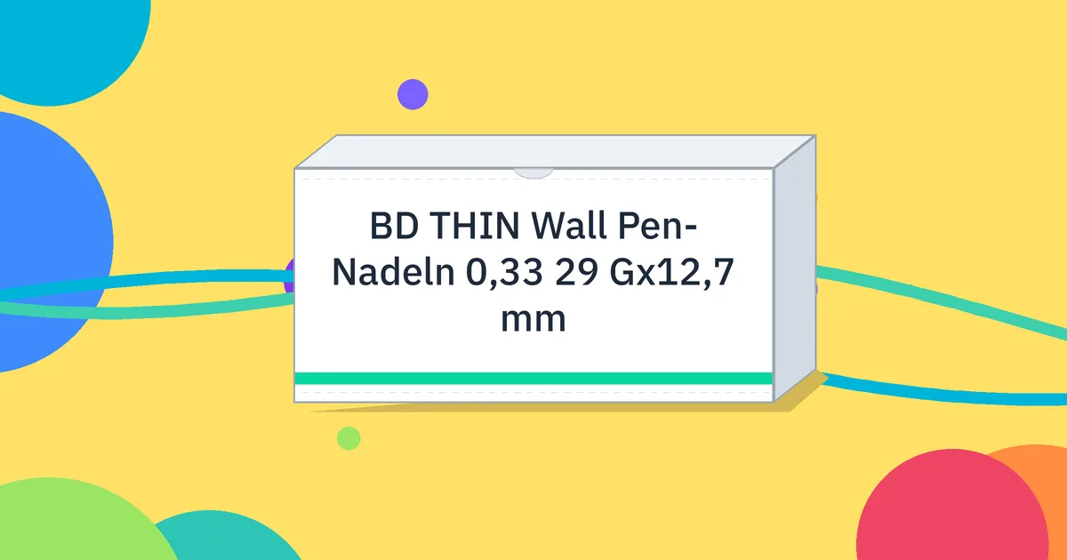 Symbolbild: Packung mit der Aufschrift BD THIN Wall Pen-Nadeln 0,33 29 Gx12,7 mm (PZN 19711525) – Verfügbarkeit und Bezug in Apotheken in Frankfurt am Main