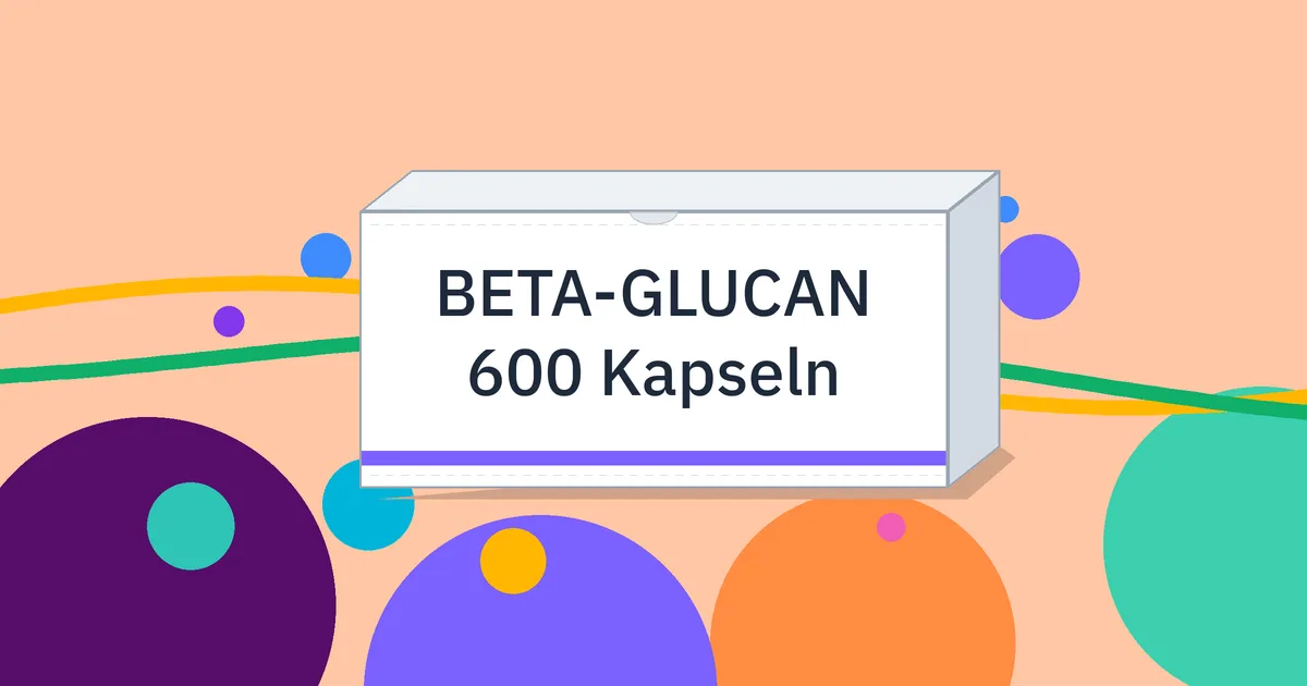 Symbolbild: Packung mit der Aufschrift BETA-GLUCAN 600 Kapseln (PZN 06866189) – Verfügbarkeit und Bezug in Apotheken in Frankfurt am Main