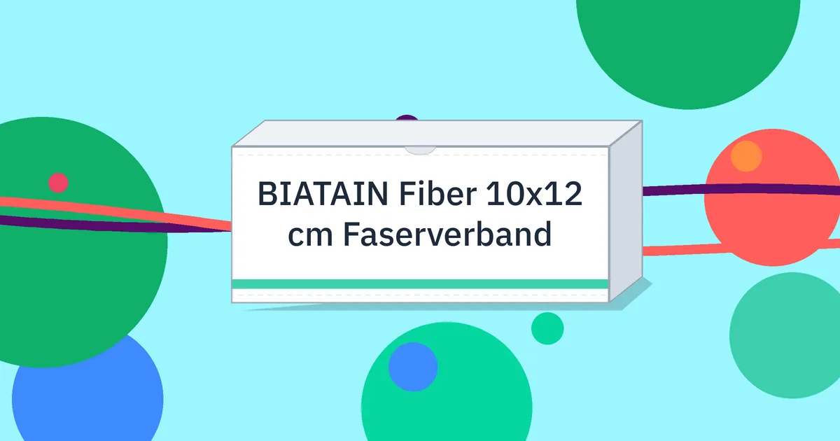 Symbolbild: Packung mit der Aufschrift BIATAIN Fiber 10x12 cm Faserverband (PZN 19350381) – Verfügbarkeit und Bezug in Apotheken in Frankfurt am Main