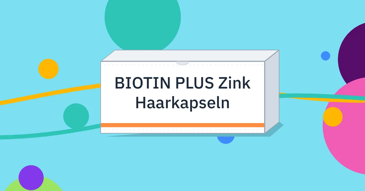 Symbolbild: Packung mit der Aufschrift BIOTIN PLUS Zink Haarkapseln (PZN 04595639) – Verfügbarkeit und Bezug in Apotheken in Frankfurt am Main