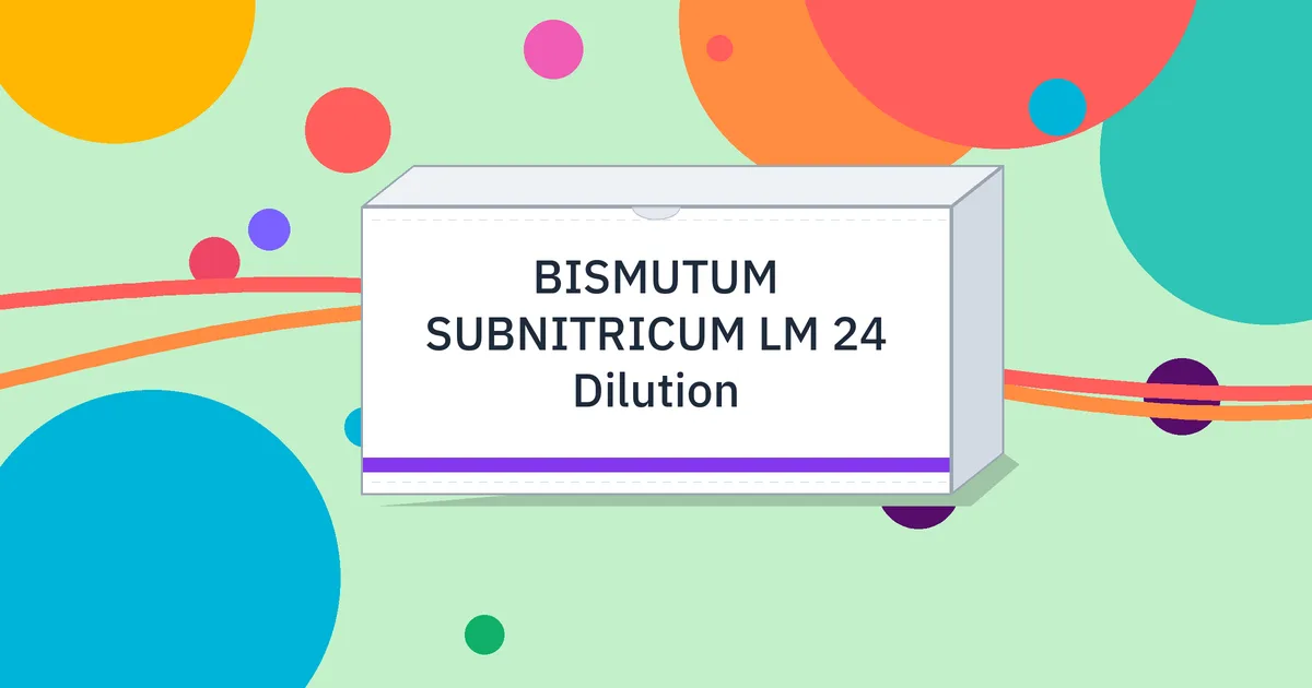 Symbolbild: Packung mit der Aufschrift BISMUTUM SUBNITRICUM LM 24 Dilution (PZN 13388916) – Verfügbarkeit und Bezug in Apotheken in Frankfurt am Main