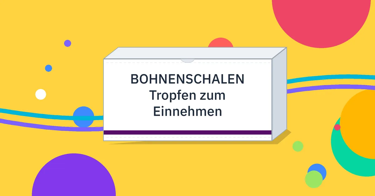 Symbolbild: Packung mit der Aufschrift BOHNENSCHALEN Tropfen zum Einnehmen (PZN 11366359) – Verfügbarkeit und Bezug in Apotheken in Frankfurt am Main