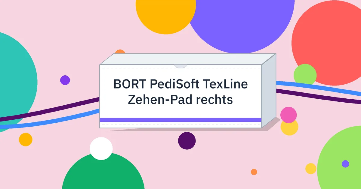 Symbolbild: Packung mit der Aufschrift BORT PediSoft TexLine Zehen-Pad rechts (PZN 04361580) – Verfügbarkeit und Bezug in Apotheken in Frankfurt am Main