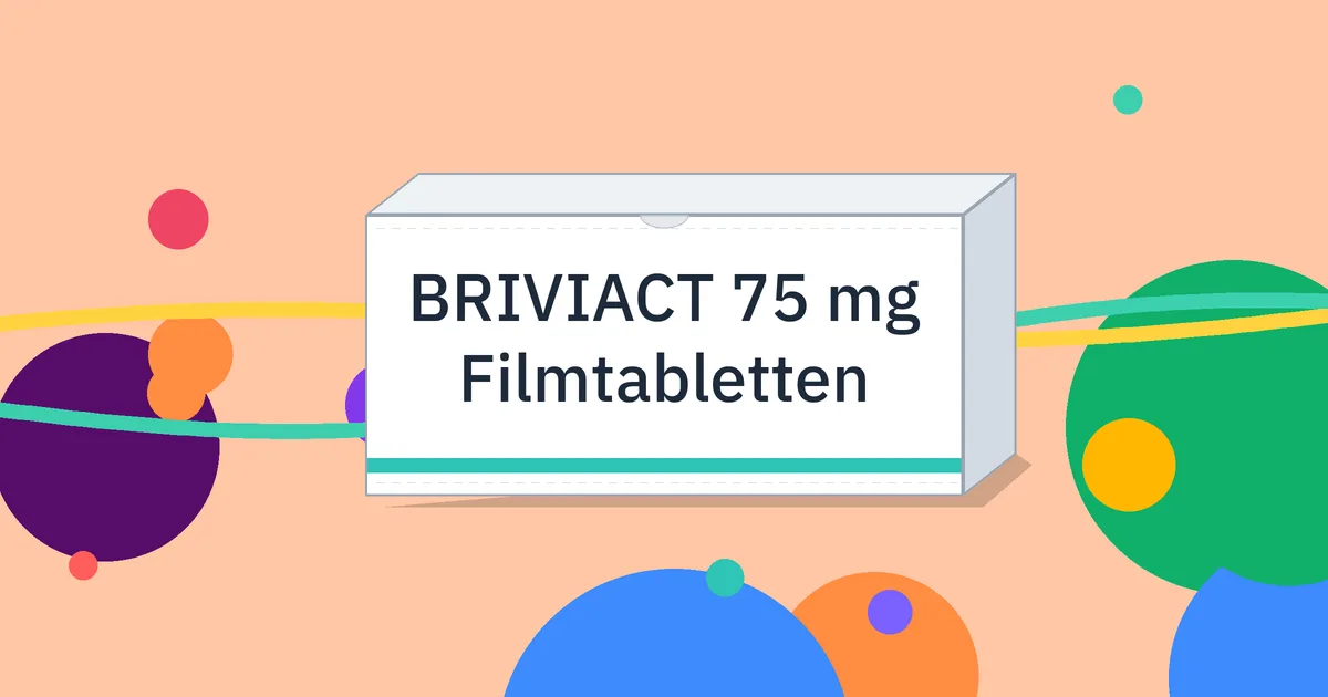 Symbolbild: Packung mit der Aufschrift BRIVIACT 75 mg Filmtabletten (PZN 12482576) – Verfügbarkeit und Bezug in Apotheken in Frankfurt am Main