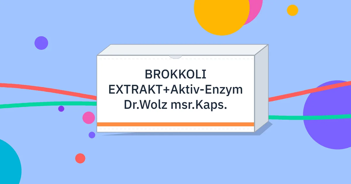 Symbolbild: Packung mit der Aufschrift BROKKOLI EXTRAKT+Aktiv-Enzym Dr.Wolz msr.Kaps. (PZN 15238842) – Verfügbarkeit und Bezug in Apotheken in Frankfurt am Main