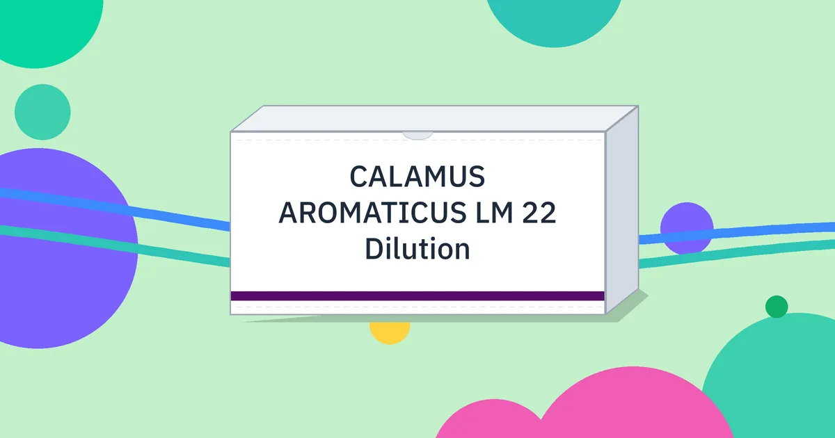 Symbolbild: Packung mit der Aufschrift CALAMUS AROMATICUS LM 22 Dilution (PZN 13404934) – Verfügbarkeit und Bezug in Apotheken in Frankfurt am Main