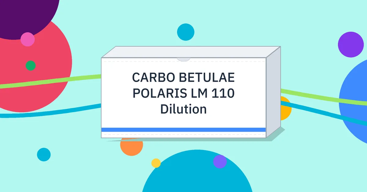 Symbolbild: Packung mit der Aufschrift CARBO BETULAE POLARIS LM 110 Dilution (PZN 13764526) – Verfügbarkeit und Bezug in Apotheken in Frankfurt am Main