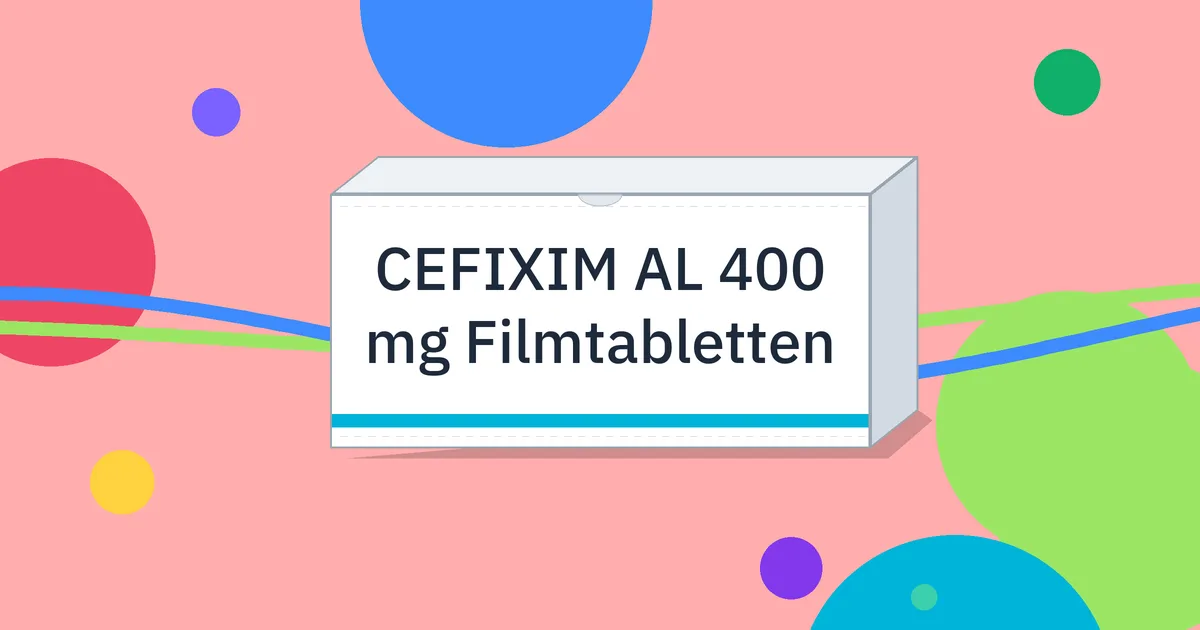 Symbolbild: Packung mit der Aufschrift CEFIXIM AL 400 mg Filmtabletten (PZN 10357281) – Verfügbarkeit und Bezug in Apotheken in Frankfurt am Main