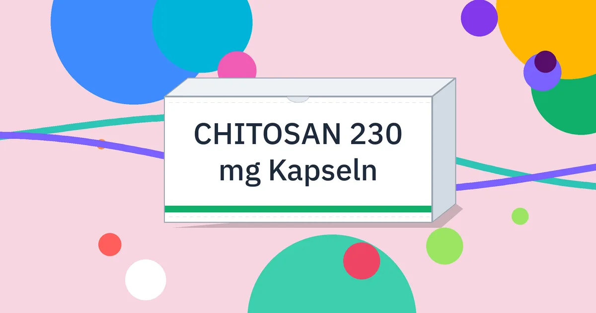Symbolbild: Packung mit der Aufschrift CHITOSAN 230 mg Kapseln (PZN 17189510) – Verfügbarkeit und Bezug in Apotheken in Frankfurt am Main