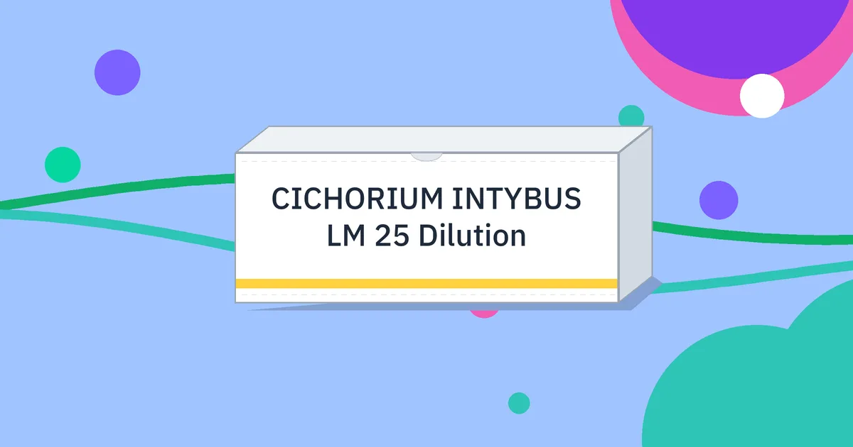 Symbolbild: Packung mit der Aufschrift CICHORIUM INTYBUS LM 25 Dilution (PZN 13446128) – Verfügbarkeit und Bezug in Apotheken in Frankfurt am Main