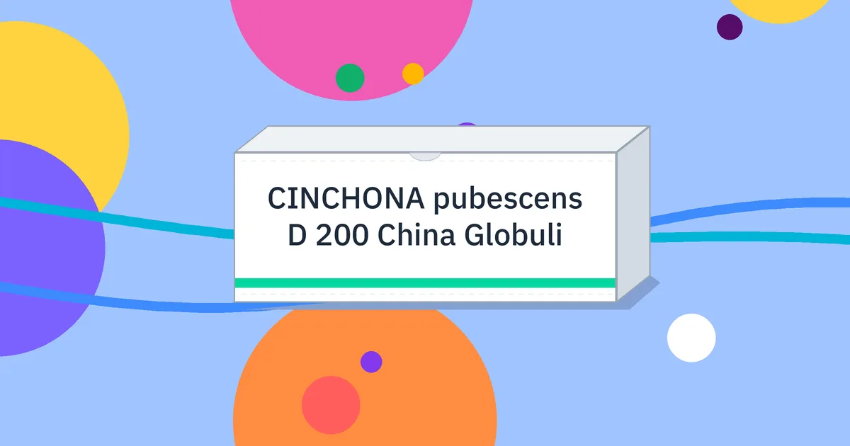 Symbolbild: Packung mit der Aufschrift CINCHONA pubescens D 200 China Globuli (PZN 14312186) – Verfügbarkeit und Bezug in Apotheken in Frankfurt am Main