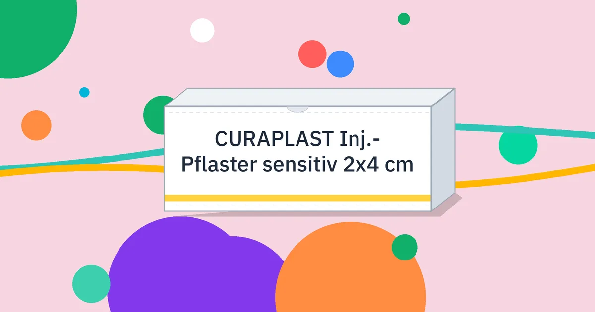 Symbolbild: Packung mit der Aufschrift CURAPLAST Inj.-Pflaster sensitiv 2x4 cm (PZN 15269860) – Verfügbarkeit und Bezug in Apotheken in Frankfurt am Main