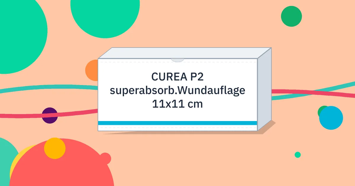 Symbolbild: Packung mit der Aufschrift CUREA P2 superabsorb.Wundauflage 11x11 cm (PZN 09238016) – Verfügbarkeit und Bezug in Apotheken in Frankfurt am Main
