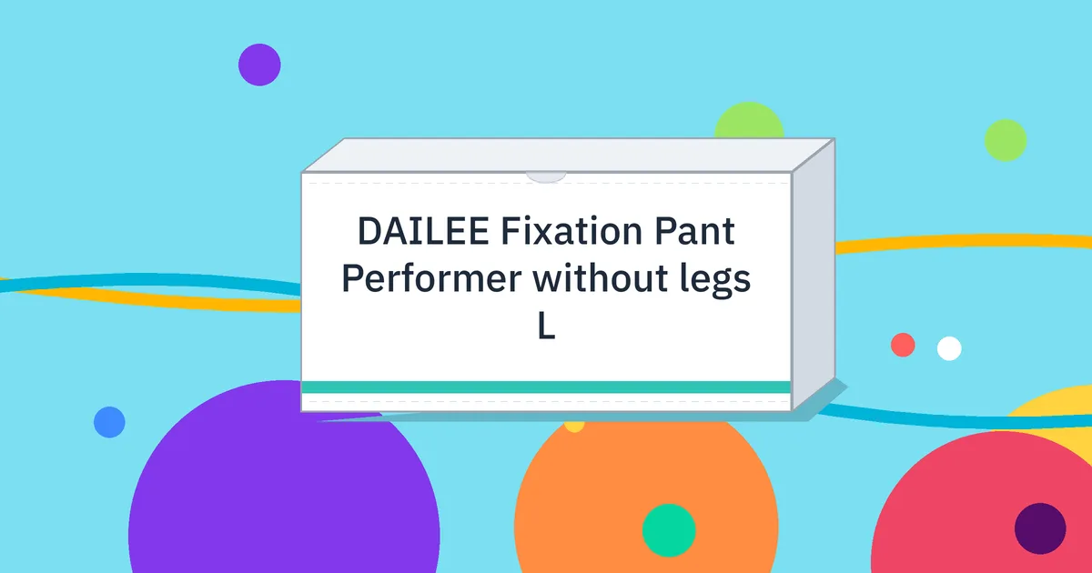 Symbolbild: Packung mit der Aufschrift DAILEE Fixation Pant Performer without legs L (PZN 13863671) – Verfügbarkeit und Bezug in Apotheken in Frankfurt am Main