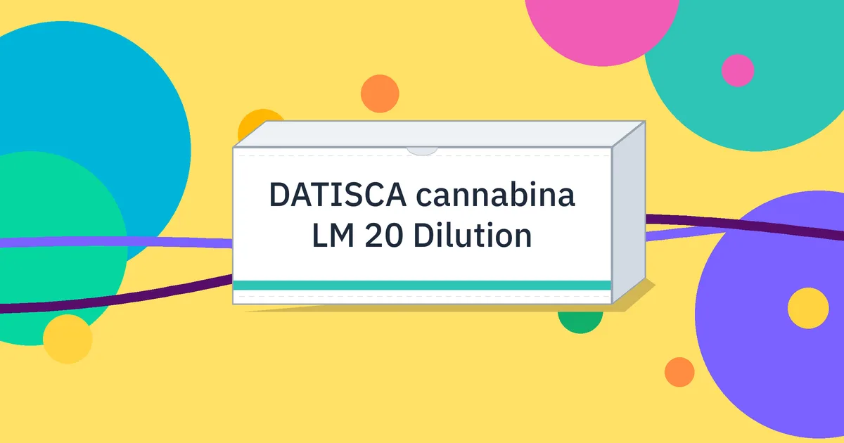 Symbolbild: Packung mit der Aufschrift DATISCA cannabina LM 20 Dilution (PZN 13462009) – Verfügbarkeit und Bezug in Apotheken in Frankfurt am Main