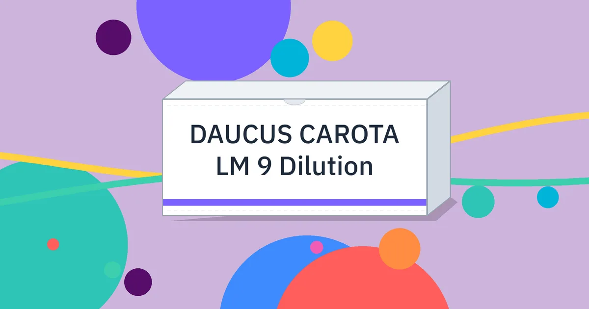 Symbolbild: Packung mit der Aufschrift DAUCUS CAROTA LM 9 Dilution (PZN 13462794) – Verfügbarkeit und Bezug in Apotheken in Frankfurt am Main