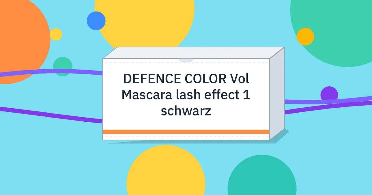 Symbolbild: Packung mit der Aufschrift DEFENCE COLOR Vol Mascara lash effect 1 schwarz (PZN 11892208) – Verfügbarkeit und Bezug in Apotheken in Frankfurt am Main