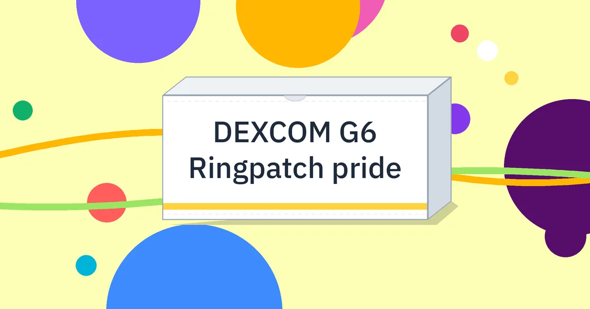 Symbolbild: Packung mit der Aufschrift DEXCOM G6 Ringpatch pride (PZN 19866593) – Verfügbarkeit und Bezug in Apotheken in Frankfurt am Main