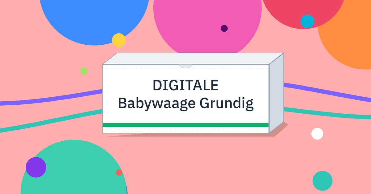Symbolbild: Packung mit der Aufschrift DIGITALE Babywaage Grundig (PZN 16500489) – Verfügbarkeit und Bezug in Apotheken in Frankfurt am Main