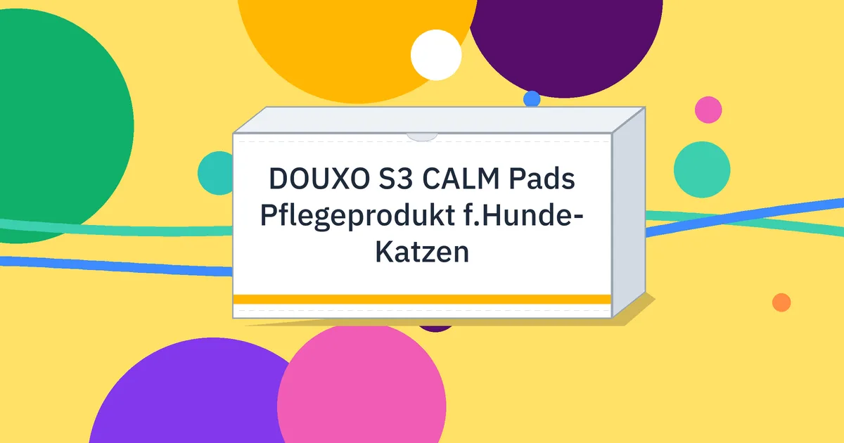 Symbolbild: Packung mit der Aufschrift DOUXO S3 CALM Pads Pflegeprodukt f.Hunde-Katzen (PZN 18137509) – Verfügbarkeit und Bezug in Apotheken in Frankfurt am Main