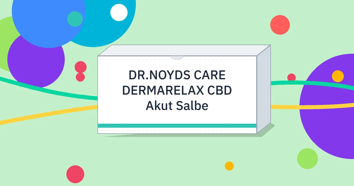 Symbolbild: Packung mit der Aufschrift DR.NOYDS CARE DERMARELAX CBD Akut Salbe (PZN 18755549) – Verfügbarkeit und Bezug in Apotheken in Frankfurt am Main