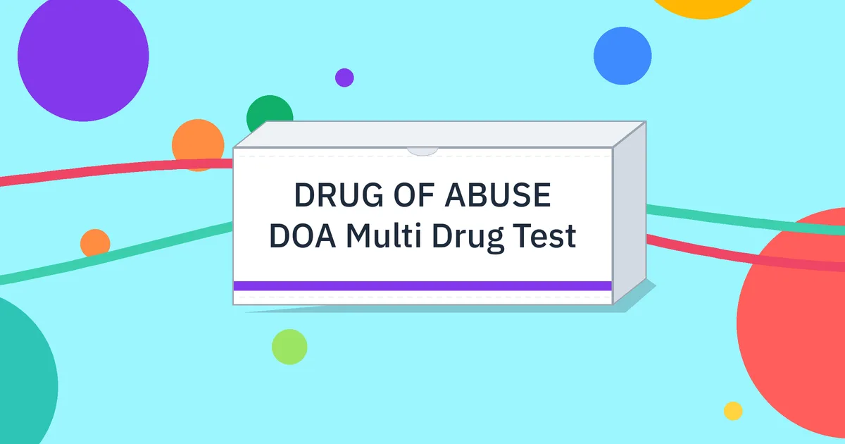 Symbolbild: Packung mit der Aufschrift DRUG OF ABUSE DOA Multi Drug Test (PZN 19647655) – Verfügbarkeit und Bezug in Apotheken in Frankfurt am Main