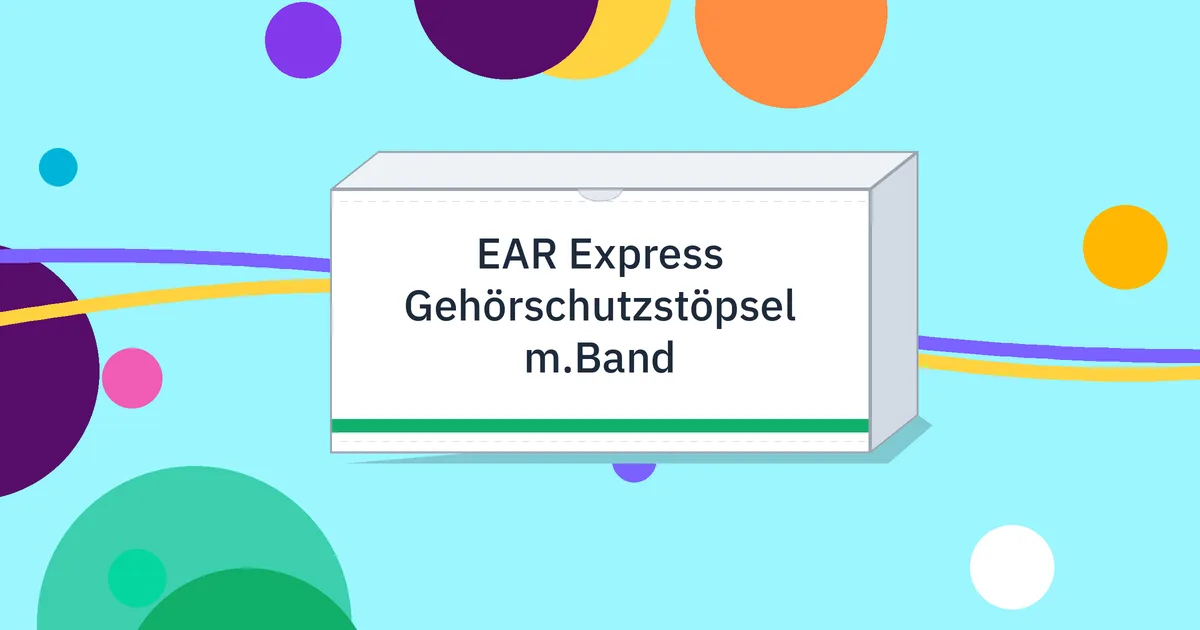 Symbolbild: Packung mit der Aufschrift EAR Express Gehörschutzstöpsel m.Band (PZN 01785150) – Verfügbarkeit und Bezug in Apotheken in Frankfurt am Main
