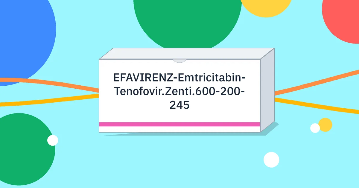 Symbolbild: Packung mit der Aufschrift EFAVIRENZ-Emtricitabin-Tenofovir.Zenti.600-200-245 (PZN 19251609) – Verfügbarkeit und Bezug in Apotheken in Frankfurt am Main