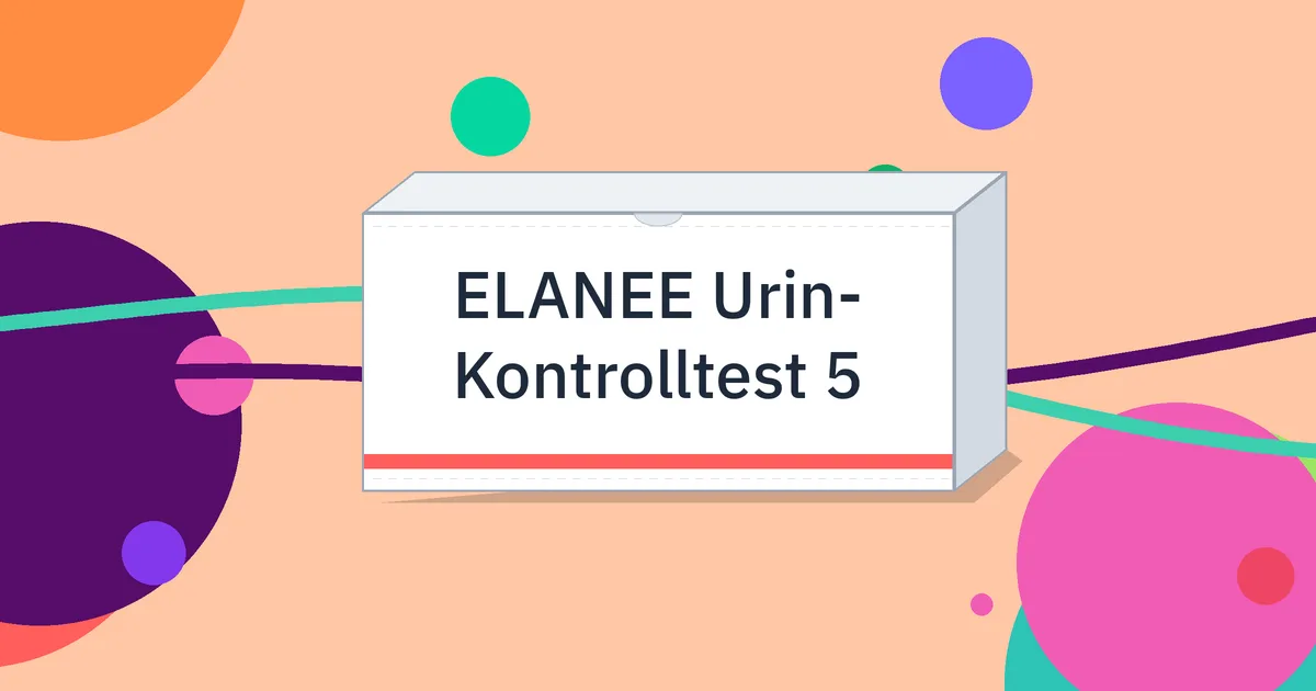 Symbolbild: Packung mit der Aufschrift ELANEE Urin-Kontrolltest 5 (PZN 13352367) – Verfügbarkeit und Bezug in Apotheken in Frankfurt am Main