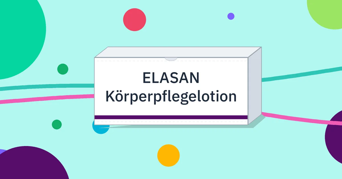 Symbolbild: Packung mit der Aufschrift ELASAN Körperpflegelotion (PZN 03927453) – Verfügbarkeit und Bezug in Apotheken in Frankfurt am Main