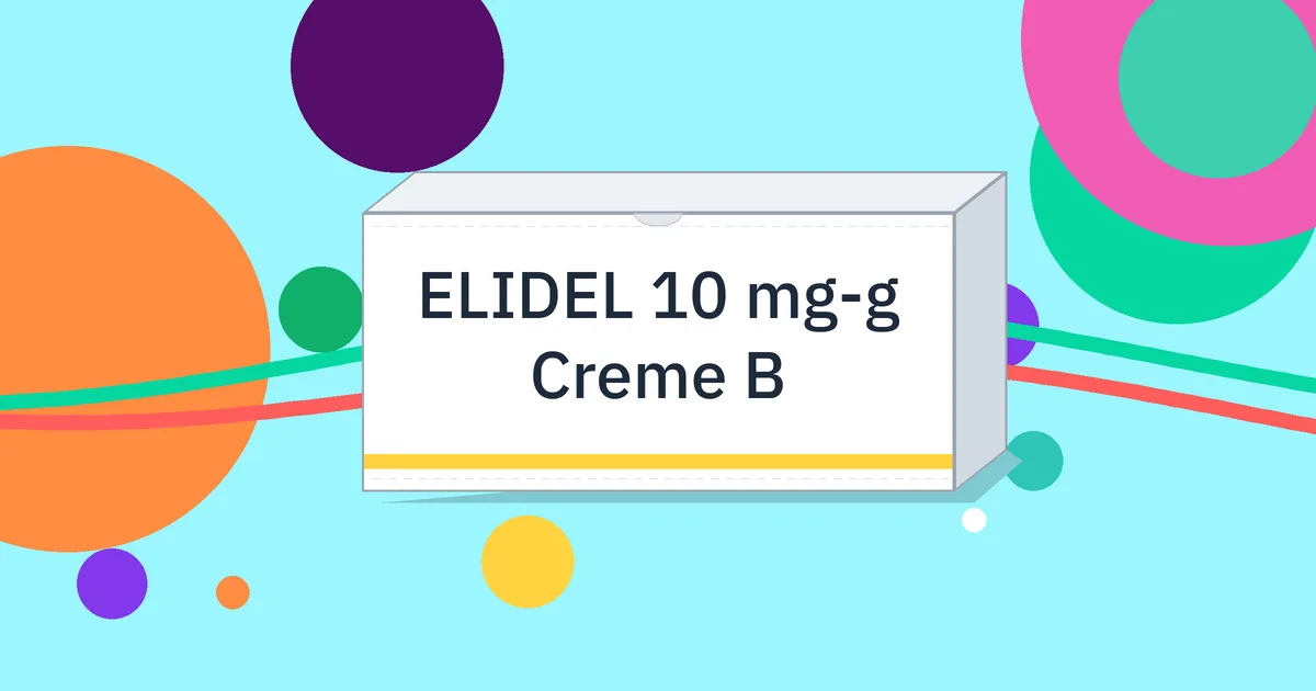 Symbolbild: Packung mit der Aufschrift ELIDEL 10 mg-g Creme B (PZN 13332985) – Verfügbarkeit und Bezug in Apotheken in Frankfurt am Main