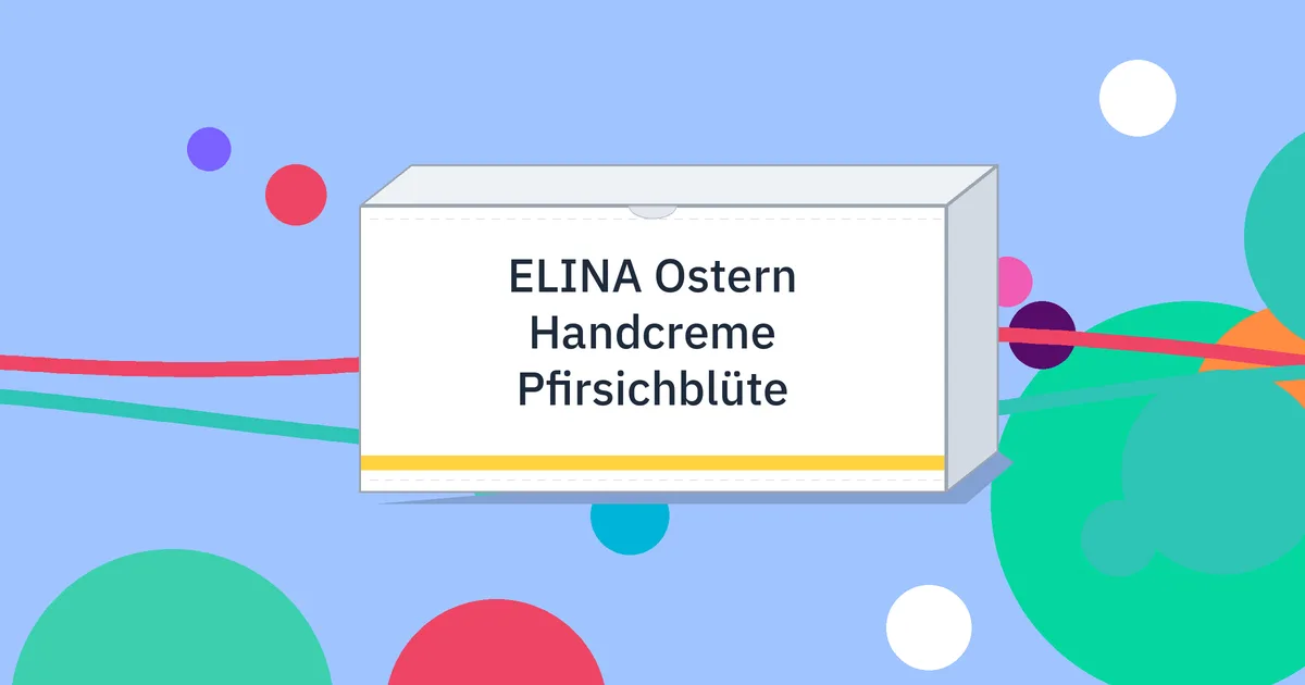 Symbolbild: Packung mit der Aufschrift ELINA Ostern Handcreme Pfirsichblüte (PZN 15329272) – Verfügbarkeit und Bezug in Apotheken in Frankfurt am Main