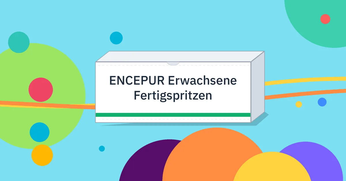 Symbolbild: Packung mit der Aufschrift ENCEPUR Erwachsene Fertigspritzen (PZN 16793379) – Verfügbarkeit und Bezug in Apotheken in Frankfurt am Main