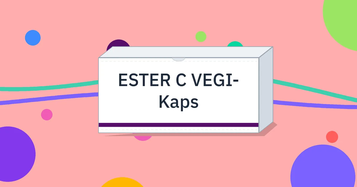Symbolbild: Packung mit der Aufschrift ESTER C VEGI-Kaps (PZN 06735263) – Verfügbarkeit und Bezug in Apotheken in Frankfurt am Main