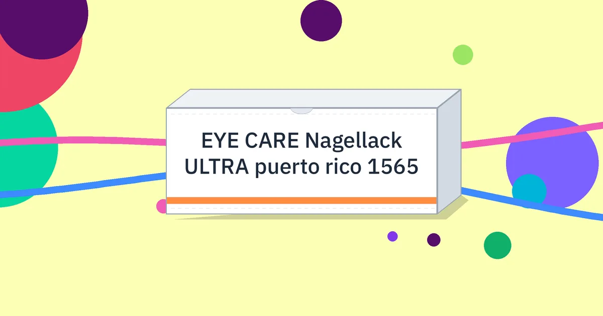 Symbolbild: Packung mit der Aufschrift EYE CARE Nagellack ULTRA puerto rico 1565 (PZN 20582725) – Verfügbarkeit und Bezug in Apotheken in Frankfurt am Main