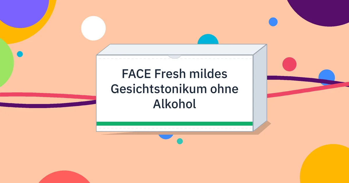 Symbolbild: Packung mit der Aufschrift FACE Fresh mildes Gesichtstonikum ohne Alkohol (PZN 07522003) – Verfügbarkeit und Bezug in Apotheken in Frankfurt am Main