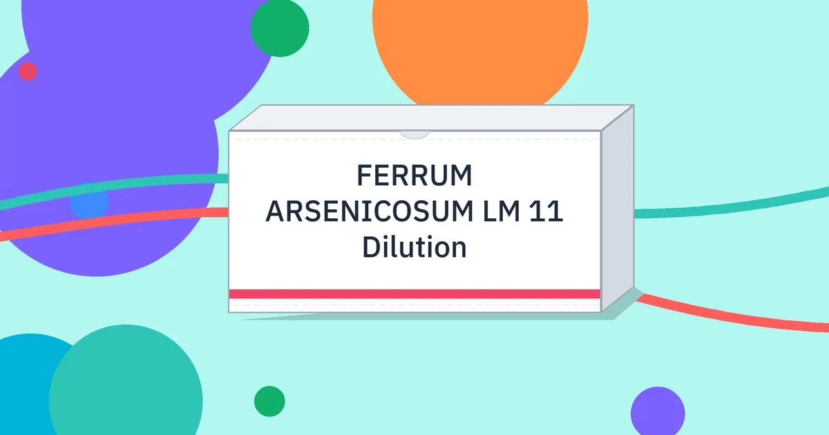 Symbolbild: Packung mit der Aufschrift FERRUM ARSENICOSUM LM 11 Dilution (PZN 12847546) – Verfügbarkeit und Bezug in Apotheken in Frankfurt am Main