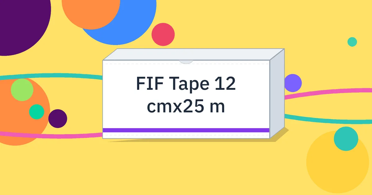 Symbolbild: Packung mit der Aufschrift FIF Tape 12 cmx25 m (PZN 19139462) – Verfügbarkeit und Bezug in Apotheken in Frankfurt am Main