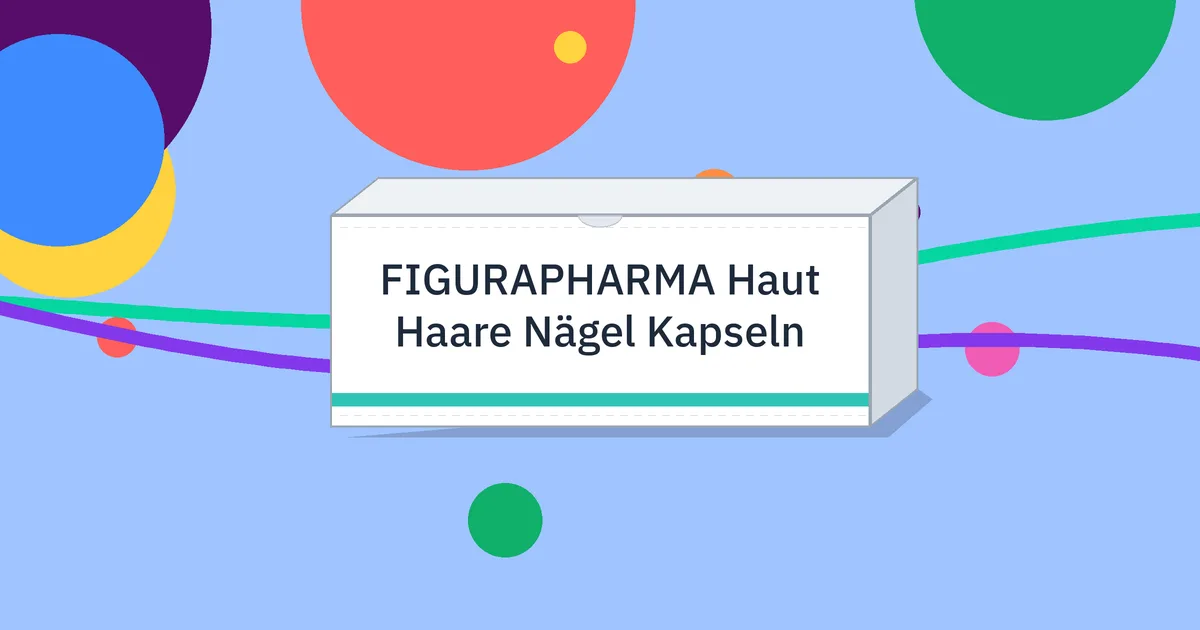 Symbolbild: Packung mit der Aufschrift FIGURAPHARMA Haut Haare Nägel Kapseln (PZN 18821312) – Verfügbarkeit und Bezug in Apotheken in Frankfurt am Main