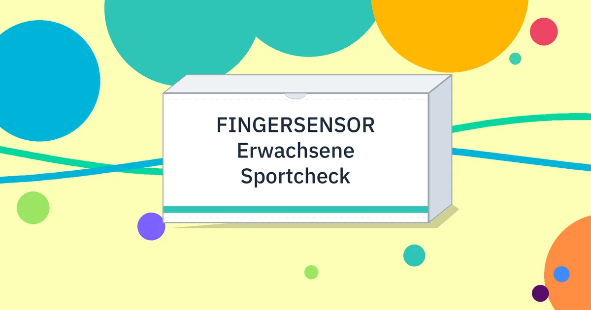 Symbolbild: Packung mit der Aufschrift FINGERSENSOR Erwachsene Sportcheck (PZN 06578740) – Verfügbarkeit und Bezug in Apotheken in Frankfurt am Main