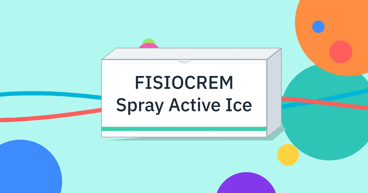 Symbolbild: Packung mit der Aufschrift FISIOCREM Spray Active Ice (PZN 18196570) – Verfügbarkeit und Bezug in Apotheken in Frankfurt am Main