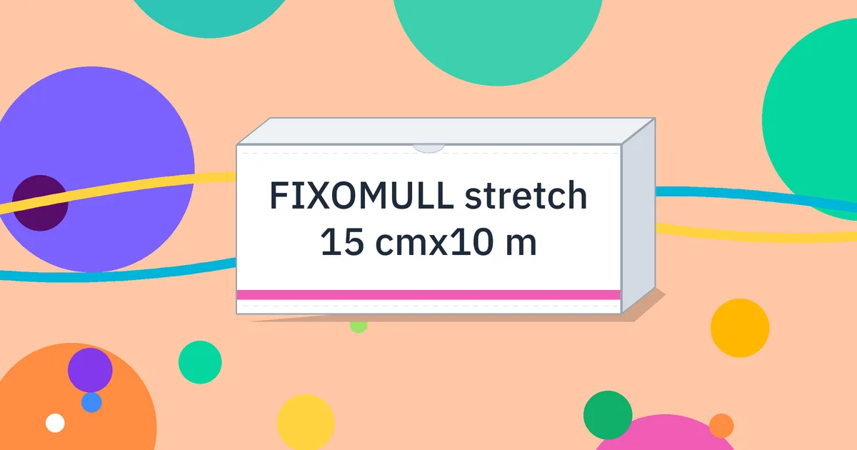 Symbolbild: Packung mit der Aufschrift FIXOMULL stretch 15 cmx10 m (PZN 11646900) – Verfügbarkeit und Bezug in Apotheken in Frankfurt am Main