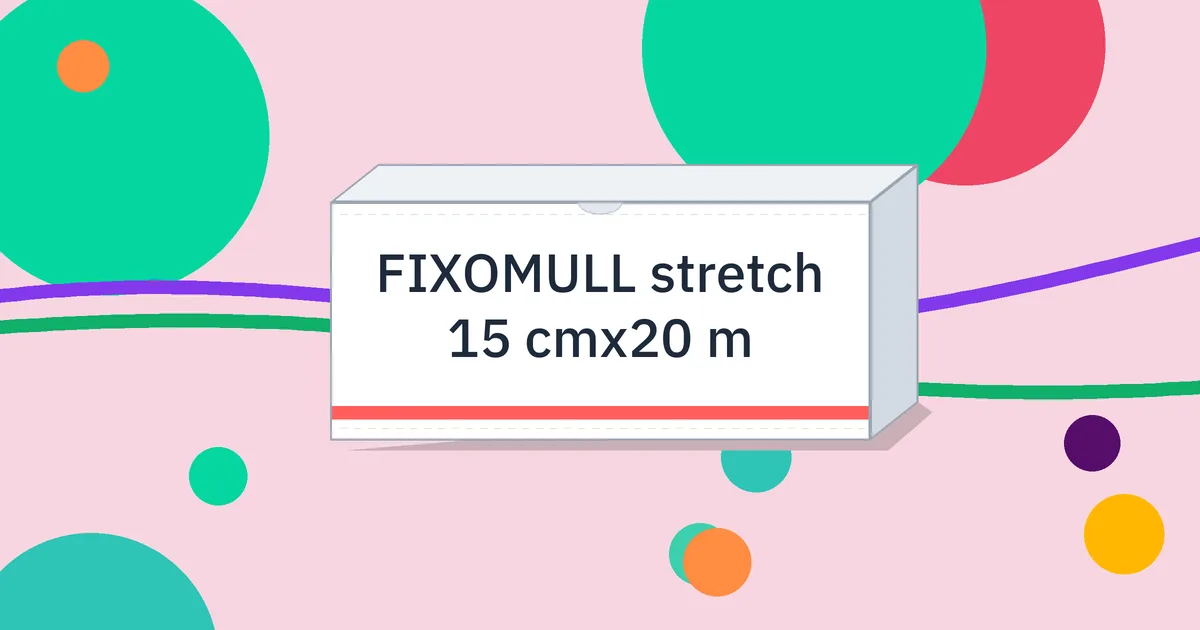 Symbolbild: Packung mit der Aufschrift FIXOMULL stretch 15 cmx20 m (PZN 15320785) – Verfügbarkeit und Bezug in Apotheken in Frankfurt am Main