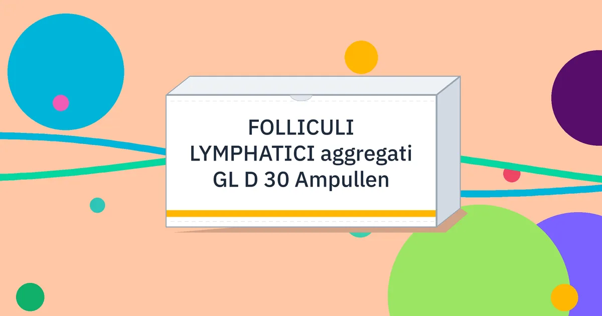 Symbolbild: Packung mit der Aufschrift FOLLICULI LYMPHATICI aggregati GL D 30 Ampullen (PZN 02876512) – Verfügbarkeit und Bezug in Apotheken in Frankfurt am Main