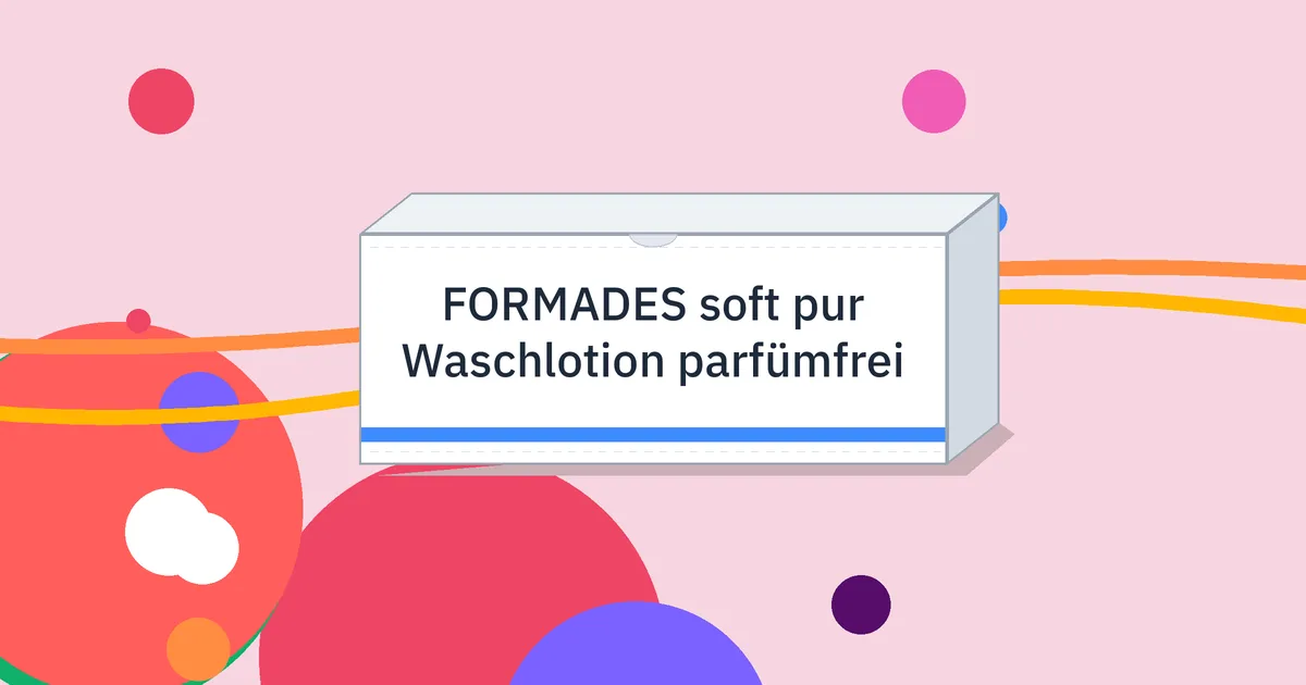 Symbolbild: Packung mit der Aufschrift FORMADES soft pur Waschlotion parfümfrei (PZN 08892541) – Verfügbarkeit und Bezug in Apotheken in Frankfurt am Main