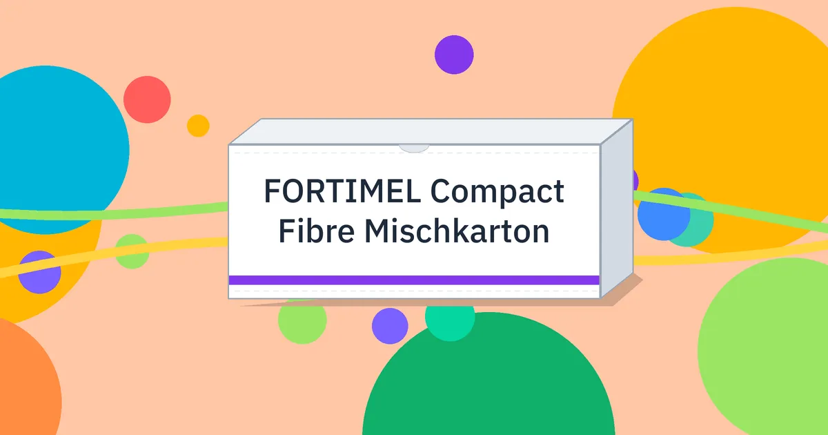 Symbolbild: Packung mit der Aufschrift FORTIMEL Compact Fibre Mischkarton (PZN 19751625) – Verfügbarkeit und Bezug in Apotheken in Frankfurt am Main