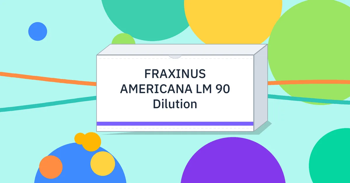Symbolbild: Packung mit der Aufschrift FRAXINUS AMERICANA LM 90 Dilution (PZN 13491838) – Verfügbarkeit und Bezug in Apotheken in Frankfurt am Main