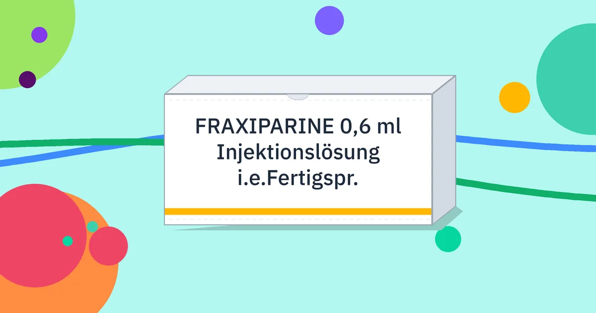 Symbolbild: Packung mit der Aufschrift FRAXIPARINE 0,6 ml Injektionslösung i.e.Fertigspr. (PZN 06562897) – Verfügbarkeit und Bezug in Apotheken in Frankfurt am Main